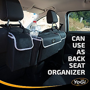 Car Trunk Organizer and Storage, Backseat Hanging Organizer for SUV, Truck, MPV, Waterproof, Collapsible Cargo Storage Bag with 4 Pockets, Car Interior Accessories for Men &Women, Free Trunk Floor