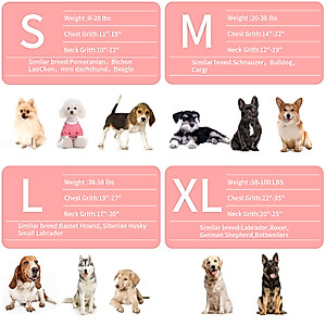 MCHY Dog Anxiety Vest, Anxiety Relief for Dogs, Dog Calming Coat (Rose S)