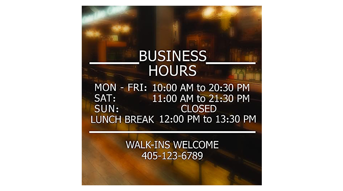 Customize Your Business Hours Sign - LOKAUS Kit