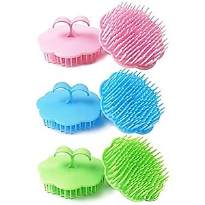 DF DUALFERV Hair Scalp Massager Shampoo Brush, 6 Pcs Scalp Brush Shower, Soft Scalp Scrubber for Dandruff, Scalp Exfoliator Brush for Adults, Children and Pets
