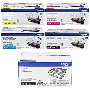 Brother HL-L8360CDW Toner Cartridge Set (TN436BK & TN431CL) with Drum Unit (DR431CL)