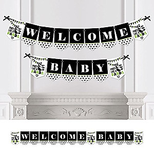 Big Dot of Happiness Party Like a Panda Bear - Baby Shower Bunting Banner - Party Decorations - Welcome Baby