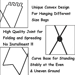 SUPANT Trash Bags 1-13 Gallon Holder Stand(Free Adjusted), Waste Sorting Bin, Grass Clippings Portable Fold Up Can, for Camping Recycling Suitable in Bedroom, Kitchen, Camping