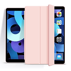 Aoub Case for iPad Mini 1/2/3, Ultra Slim Lightweight Trifold Stand Smart Auto Sleep/Wake Cover, Soft TPU Silicone Back Case for iPad Mini 1st/2nd/3rd Generation 7.9 inch, Light Pink