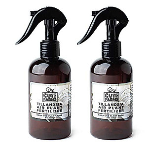 Cute Farms Tillandsia Air Plant Fertilizer | Gentle Daily Use Formula Plant Food with Care Guide | Formulated Nutrients for Air Plants (Two - 8 oz. Spray Bottles)