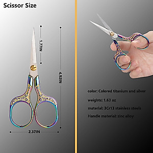 Sewing Scissors Sharp Embroidery Craft Crochet Scissors, 2 Piece Yarn Scissors Set for Needlework Arts & Crafts Crafts DIY Tools