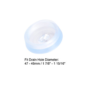 uxcell Rubber Sink Plug, 5pcs Clear Drain Stopper Fit 1-7/8" to 1-15/16" Drain with Hanging Ring for Bathtub Kitchen and Bathroom