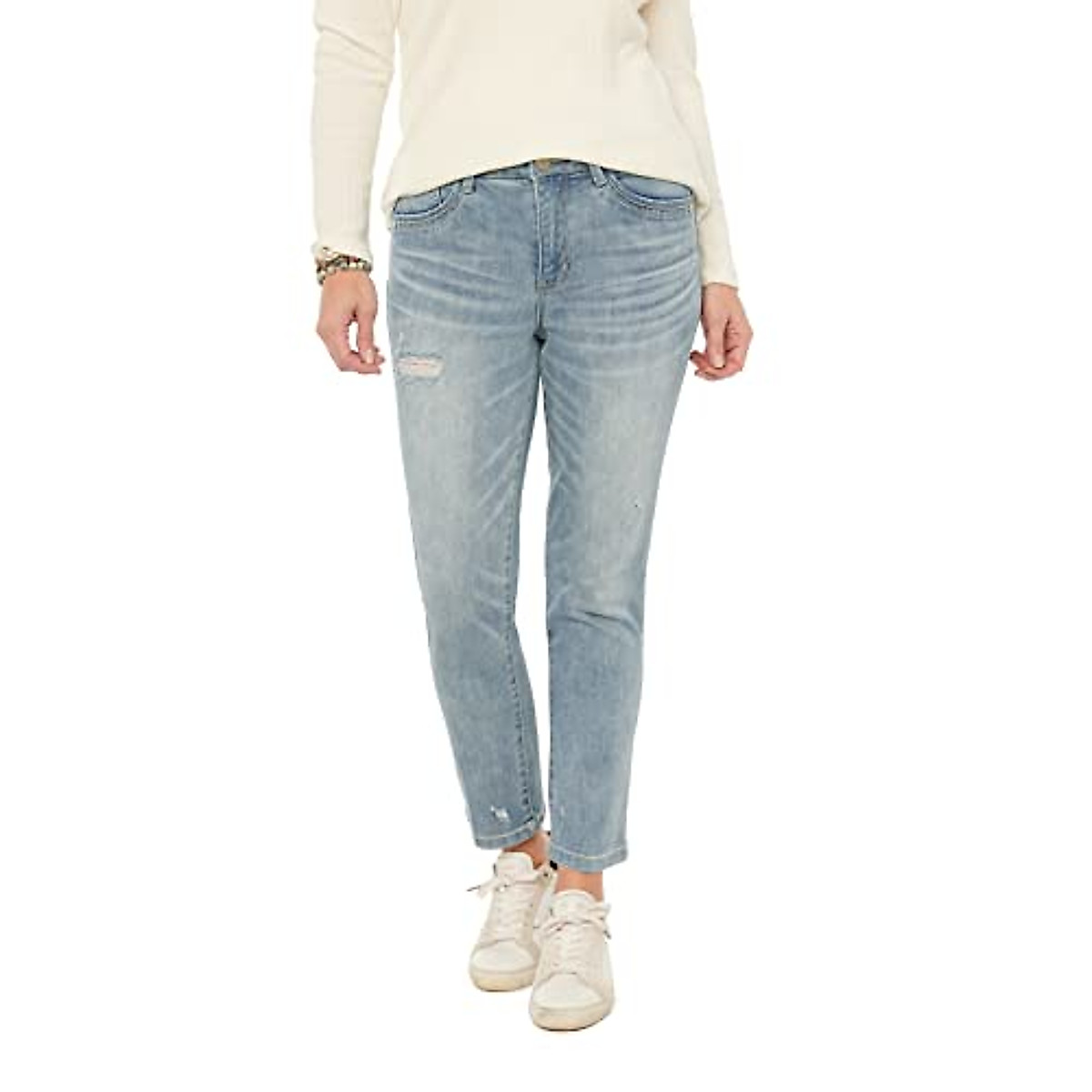 Democracy Women's Petite Ab Solution Skinny, Light Blue Vintage, 8P