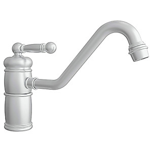 Newport Brass 940 Nadya Single Handle Single Hole Kitchen Faucet with Metal Leve, Satin Nickel