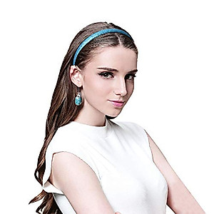 Adecco Glitter Headbands for Girls, LLC Sparkly Headbands, Colorful Plastic Headbands 10 Pcs