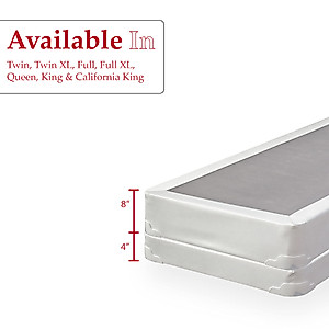 Treaton 8-Inch Firm Double Sided Tight top Waterproof Vinyl Innerspring Mattress & 8" Wood Box Spring Set, Full