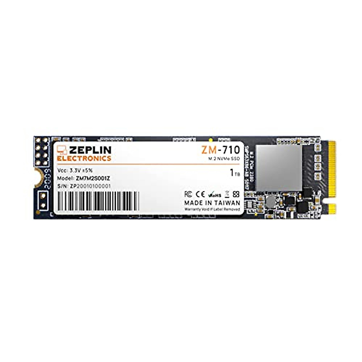 ZEPLIN ELECTRONICS NVME 1TB SSD M.2 Hard Drive Up to 2050MB/s