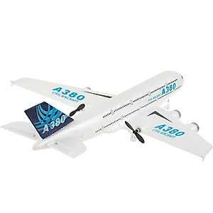 OTTCCTOY RC Plane Remote Control Airplane 2.4Ghz DIY 3 Channels Remote Control Airplane Built in 6-Axis Gyro, A380 RC Aircraft for Kids EPP Foam Glider for Advance