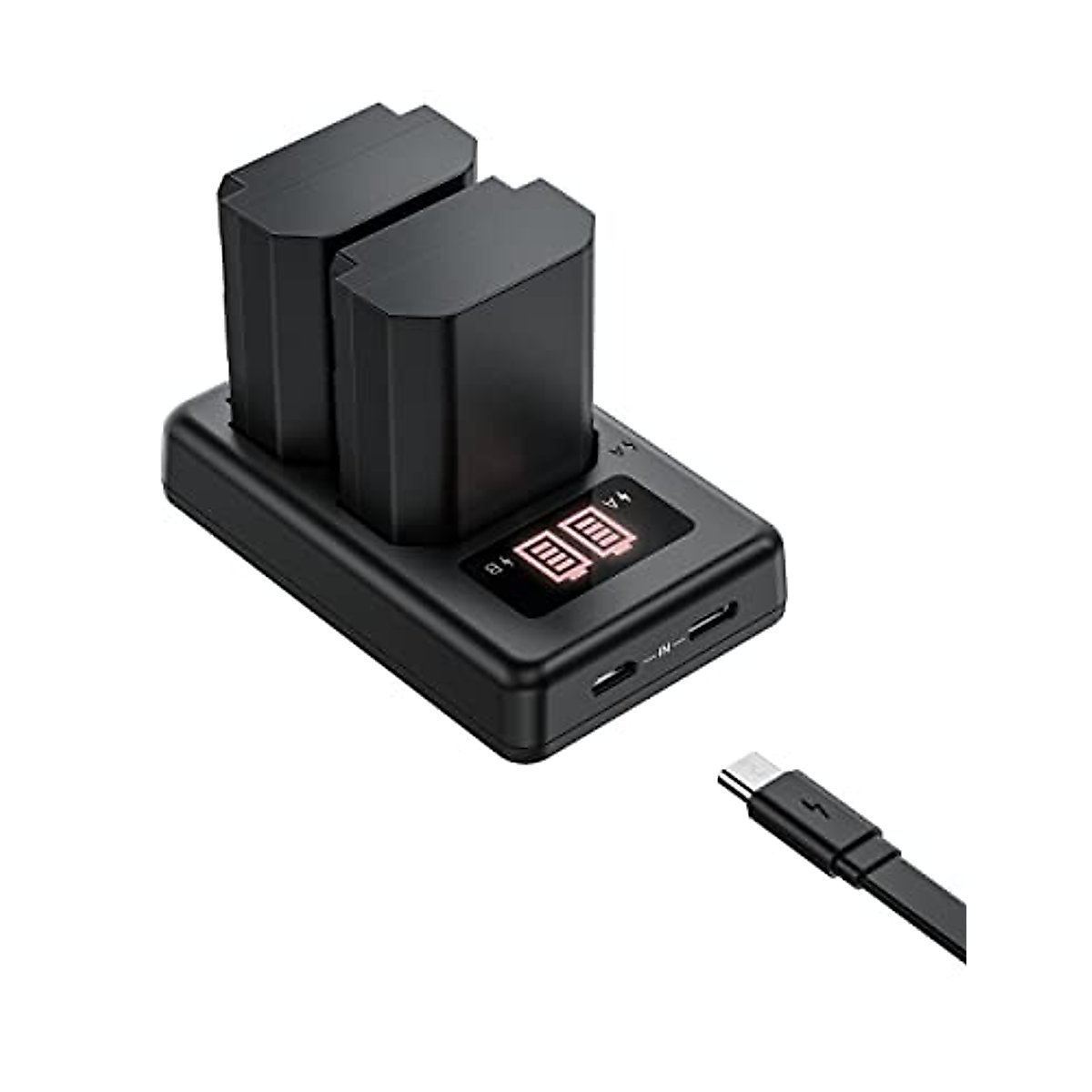 NP-FZ100 Camera Battery, Compatible for Sony A7iii, A7R V, Alpha A7C,A7R III, A7R IV, A9/A9S,A6600,A7R3 A7S III, A7R III,Alpha 9/9S, 2-Pack Replacement Battery Charger Set, Type C & Micro USB Ports