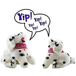 Haktoys 2-Pack Flip Over Puppy Battery Operated Somersaulting, Walking, Sitting, Barking Plush Cute Little Toy Dog Great Gift for Animal and Pet Loving Toddlers and Kids