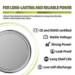 VEEEDDY CR2025 Battery 3v Lithium 2025 Battery Long Lasting cr2025 3v Lithium Battery for car Remote Key 20pcs