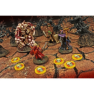 LITKO Dark Fantasy RPG Accessories Bloody Skull Game Piece Tokens Compatible with Mork Borg (10)