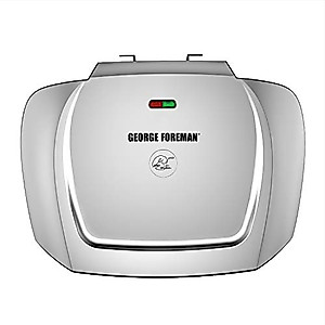 George Foreman 9-Serving Basic Plate Electric Grill and Panini Press, 144-Square-Inch, Platinum, GR2144P