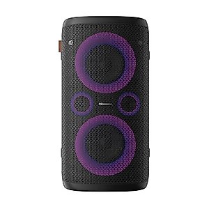 Hisense Ultimate Wireless Outdoor/Indoor Party Speaker with subwoofer, 2.0CH, 300W, IPX4 Waterproof,15 Hour Long-Lasting Battery, Bluetooth5.0, DJ and Karaoke Mode (HP100)