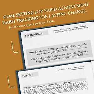 Kinthrive Daily Productivity Planner Journal with 90-Day Undated Format - Organize Business & Personal Goals - Habit Tracker with Monthly Calendar, Performance Assessment