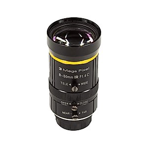 Arducam 8-50mm C-Mount Zoom Lens for IMX477 Raspberry Pi HQ Camera, with C-CS Adapter, Industrial Telescope Lens