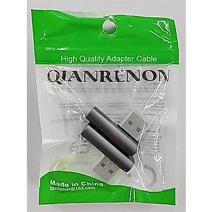 QIANRENON USB 3.1 90° Adapter USB A Male to Female Right Angle Coupler 10Gbps USB 3.1 Data Transfer Charging Converter Connector,for Power Bank Tablet Computer,2Pcs (Female Backwards)