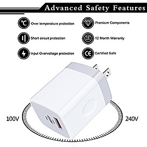 USB C Power Adapter,3Pack 20W 2 Port PD&QC 3.0 Type C Fast Charging Block Wall Charger Compatible for iPhone 14 13 12 11 Pro Max,SE,iPad,8 7 Plus,Samsung Galaxy S21 S20 S10 Plus,Google Pixel 7 6 Pro 5