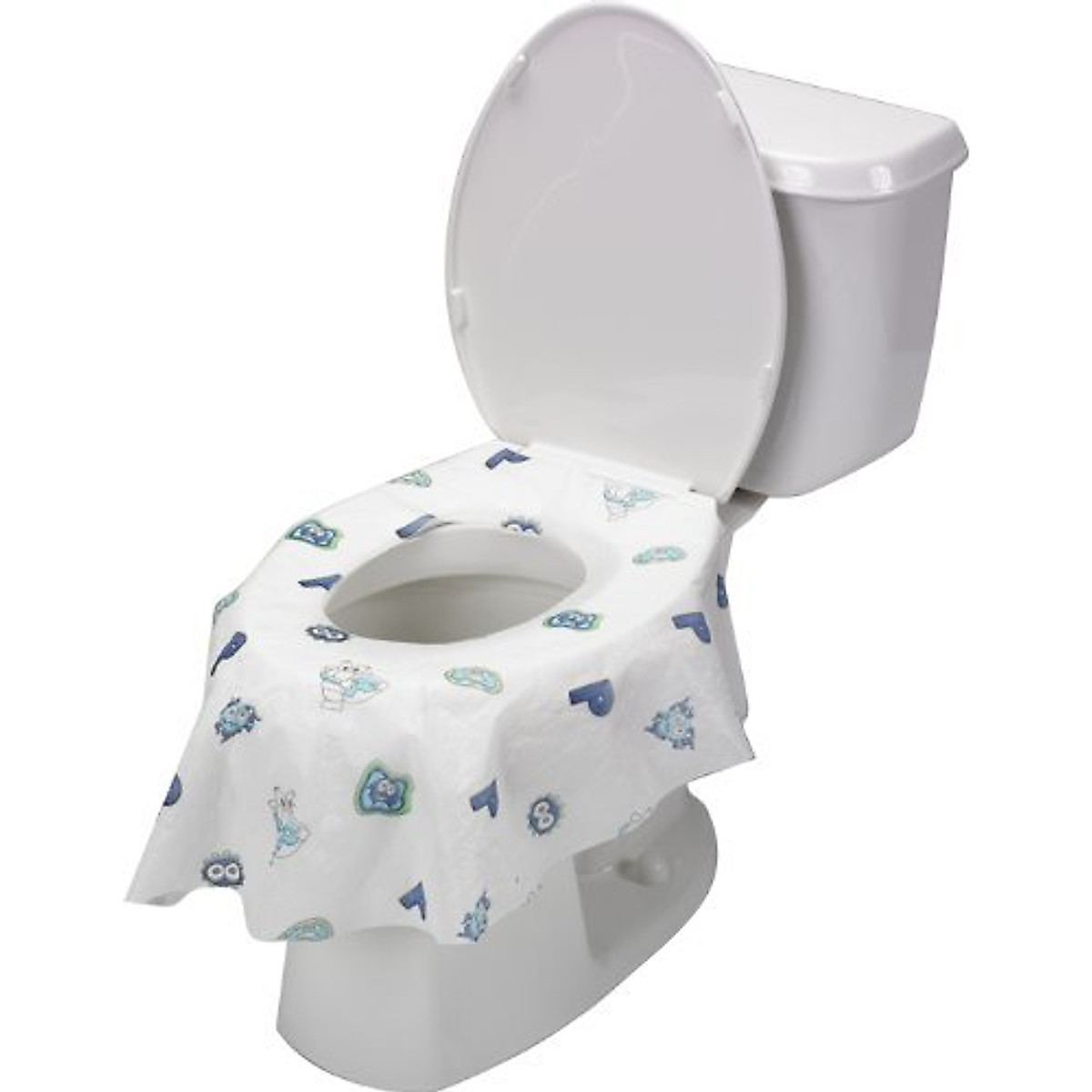 Potty Shields Toilet Seat Covers Disposable (12 Pack) - XL Waterproof Toilet Cover for Toddlers, Kids & Adults - Portable & Individually Wrapped for Travel, Potty Training, Vacations, Public Restrooms