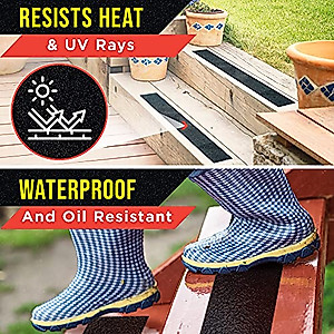 Lockport Grip Tape 2-Pack – Heavy Duty Anti Slip Tape with 80 Grit Traction – 4 in x 50 ft of Waterproof, Oil & UV-Resistant, Grip Tape for Stairs, Treads, & Ramps – Non Slip Tape
