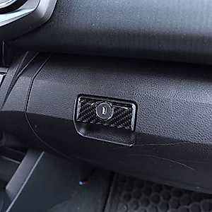 Fit for Toyota Tacoma 2016 2017 2018 2019 2020 2021 Real Carbon Fiber Car Sundries Storage Box Switch Panel Cover Decorative Sticker Protection Car Interior Accessories 1 PCS