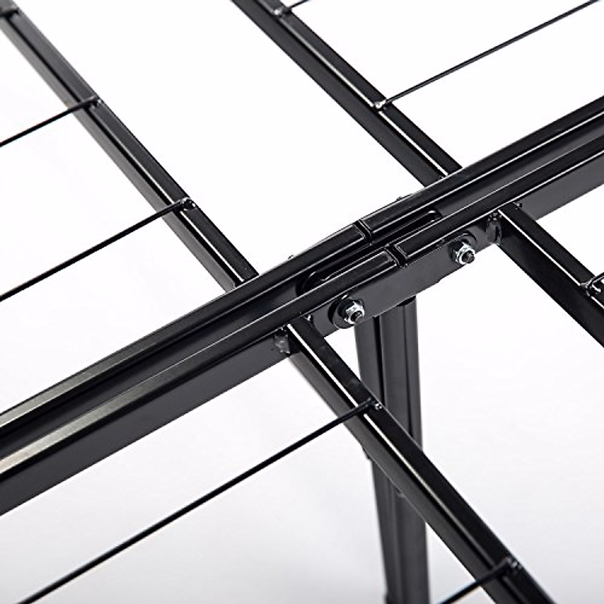 ZINUS SmartBase Tool-Free Assembly Mattress Foundation / 14 Inch Metal Platform Bed Frame / No Box Spring Needed / Sturdy Steel Frame / Underbed Storage, Black, Twin, Regular