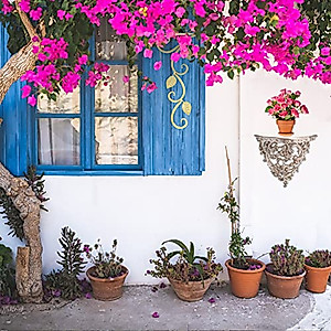 DOITOOL Flower Holder Floating Shelves, Wall Mounted European Style Carved Hollow Shelve, Wall Hanging Shelf for Living Room Bedroom Office Home Wall Decoration Bathroom Wall Shelves