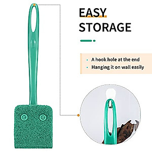 Pawfly Aquarium Algae Scraper Sponge Brush Cleaning Scrubber with 10 inch Non-Slip Handle for Glass Fish Tanks