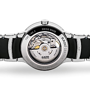 Rado Men's Centrix Open Heart Swiss Automatic Watch, Black/Stainless (R30178152)