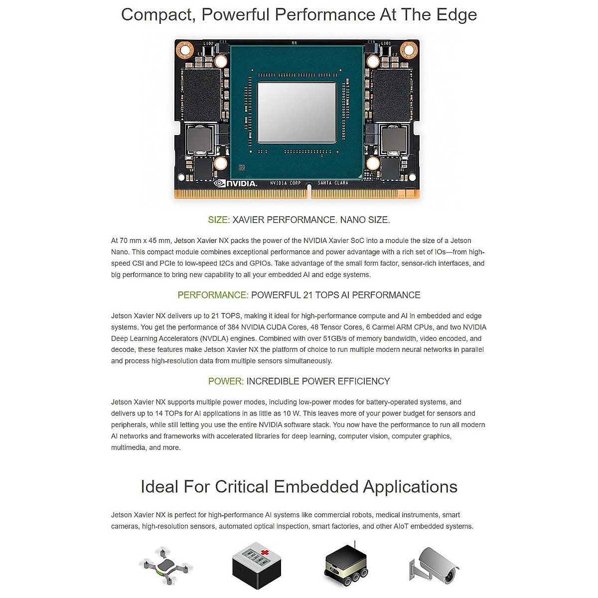 Waveshare Jetson Xavier NX A Small AI Supercomputer for Embedded and Edge Systems with 16GB EMMC Supports All Popular AI Frameworks-16 GB Memory