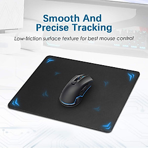 Mouse Pad 12.6×10.8×0.08 inches Premium-Textured Non-Slip Rubber Base Mouse Mat Mousepad for Office & Home, Black (2 Pack)