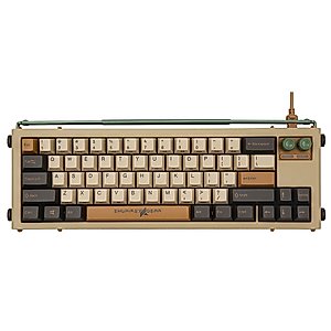 Shurikey 65% Gaming Keyboard, White LED Backlit, Wireless Wired Mechanical Keyboard(Varmilo EC V2 Ivy Switch) for Windows Mac OS Android - Hanzo 002