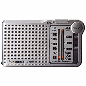 Panasonic RFP-150D Battery Operated AM/FM Portable Pocket Size Radio (Silver/mat)