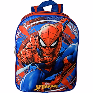 Ruz Spiderman 15" School Bag Backpack (Red-Blue)