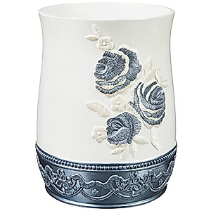 Popular Bath 971224 Blossom Rose, Waste Basket, Blue