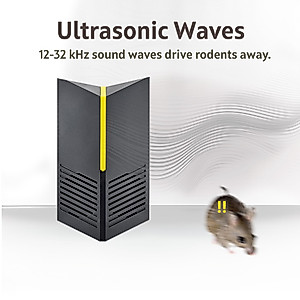 Ultrasonic Indoor Plug-in Bluetooth Rodent Repeller, Indoor Rodent Repellent for Home, Kitchen, Office, Storage, Restaurant, Rat, Mouse Traps, Mice, repelente ultrasónico de roedores, ratón, rata
