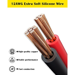 GMURA Solar to XT60 Extension Cable, 12AWG XT60 Adapter Cable Solar Panel Wire for Portable Power Station Solar Generator Battery Pack, 10Ft