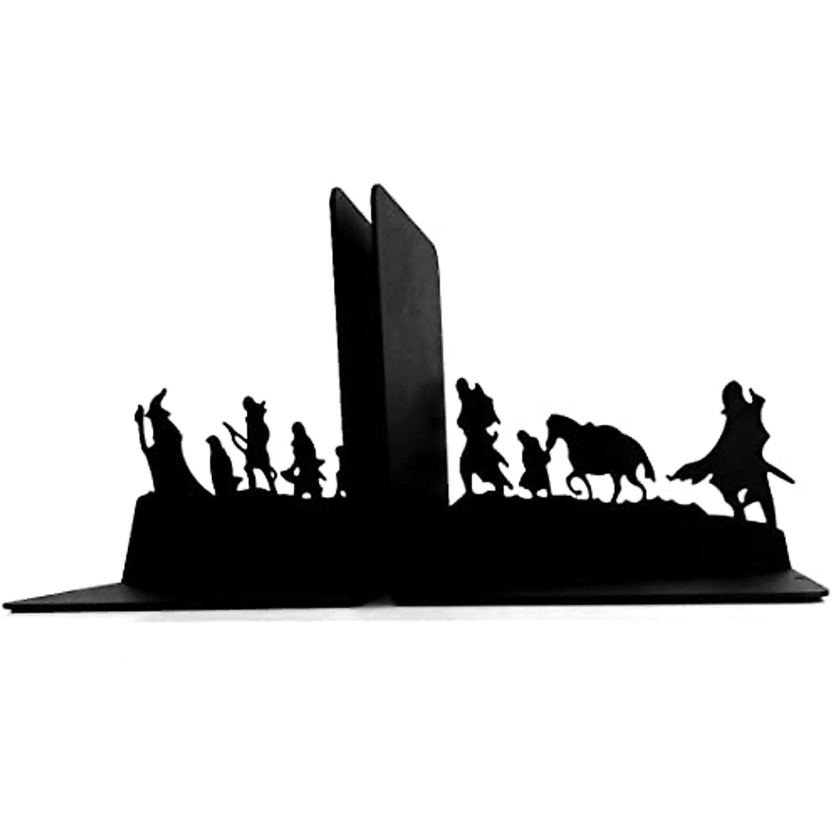 Home Decor Bookends for Heavy Books- Book Ends to Hold Books in Office- Book Organizer for Kids Room- Bookends for Shelves- Black Home Decor Accents