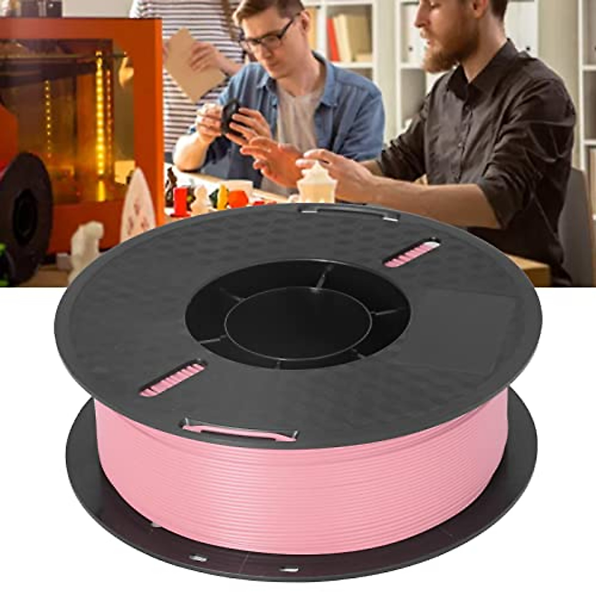 PLA Filament, 1kg 3D Printer Consumable Bubble Free Smokeless for Printing(Pink)