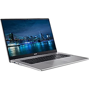 Acer 2023 17" FHD Laptop, Intel Celeron N Processor Up to 2.78GHz, 4GB Ram, 128GB Storage(64GB SSD+64GB MicroSD), Intel 4K Graphics, Ultra-Fast WiFi, Chrome OS, Dale Silver(Renewed)