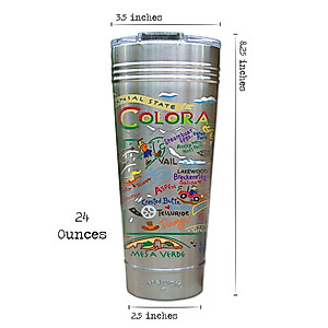 Catstudio Colorado Thermal Tumbler | Triple Wall Insulation With Non Slip Bottom | Great Travel Cup for Water, Coffee, Tea, or Smoothies