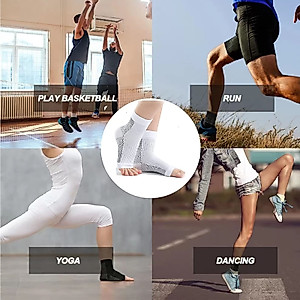 VQRZG Neuropathy Socks for Women and Men, 4Pairs Soothe Relief Compression Socks, Ankle Brace for Plantar Fasciitis Sleeve Soothe(L/XL)