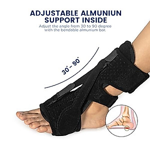 Sulifice Plantar Fasciitis Night Splint: Upgraded Plantar Fasciitis Brace for Plantar Fasciitis Relief, Achilles tendonitis Relief and Foot Drop Brace. Night Splint for Plantar Fasciitis Women