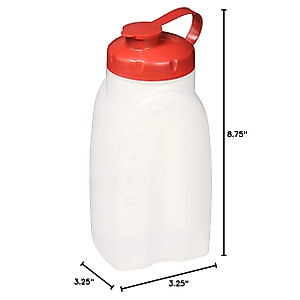 Rubbermaid 071691309116 Home 1776348 Servin' Saver Storage Bottle, 1-Pack, White