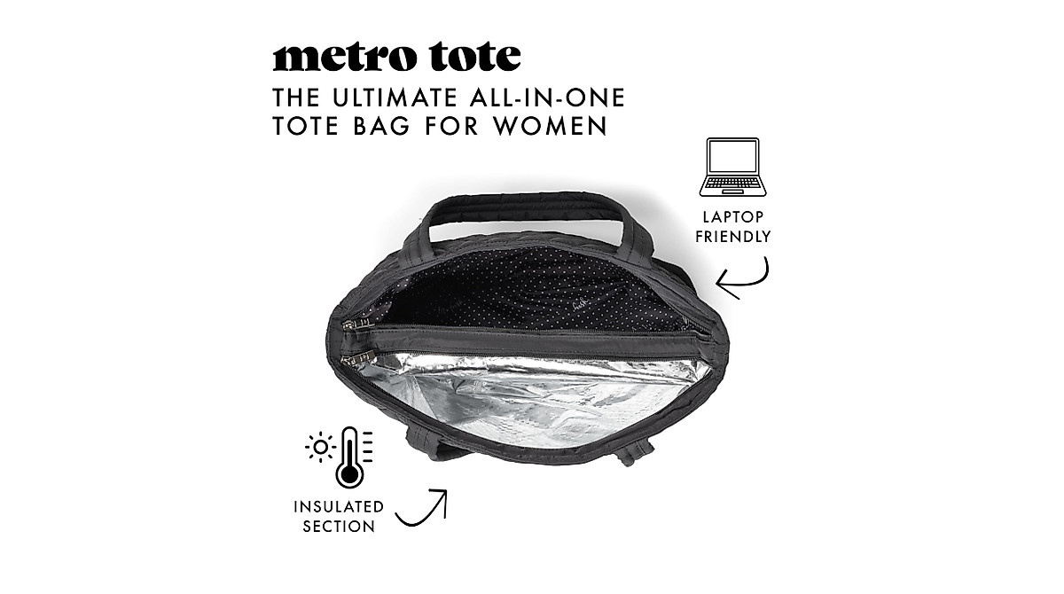Fit + Fresh Metro Tote - Stylish 2-in-1 Laptop & Cooler Bag for Women